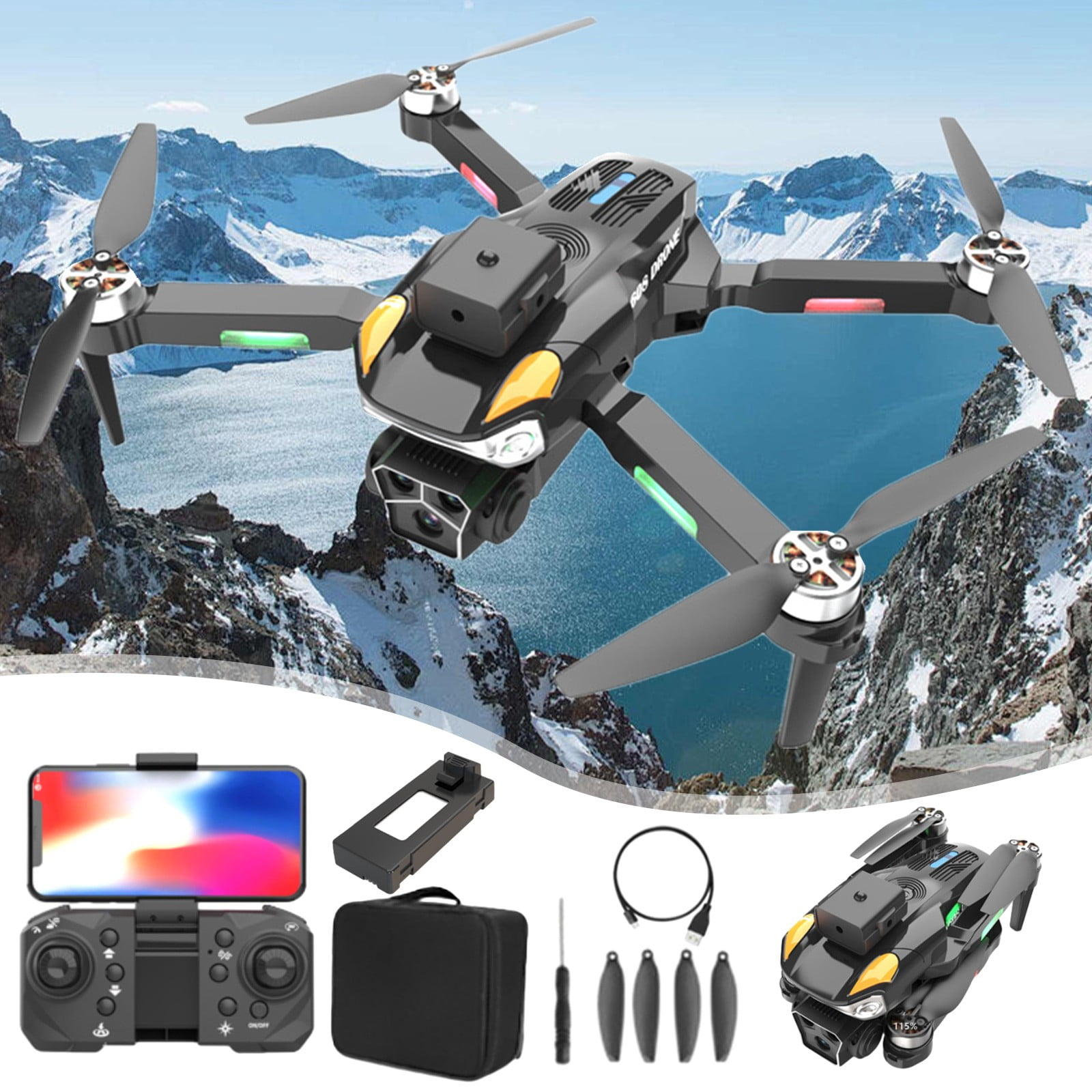 Mini Drone with Camera, Brushless Light Drone Obstacle Avoidance Aerial ...