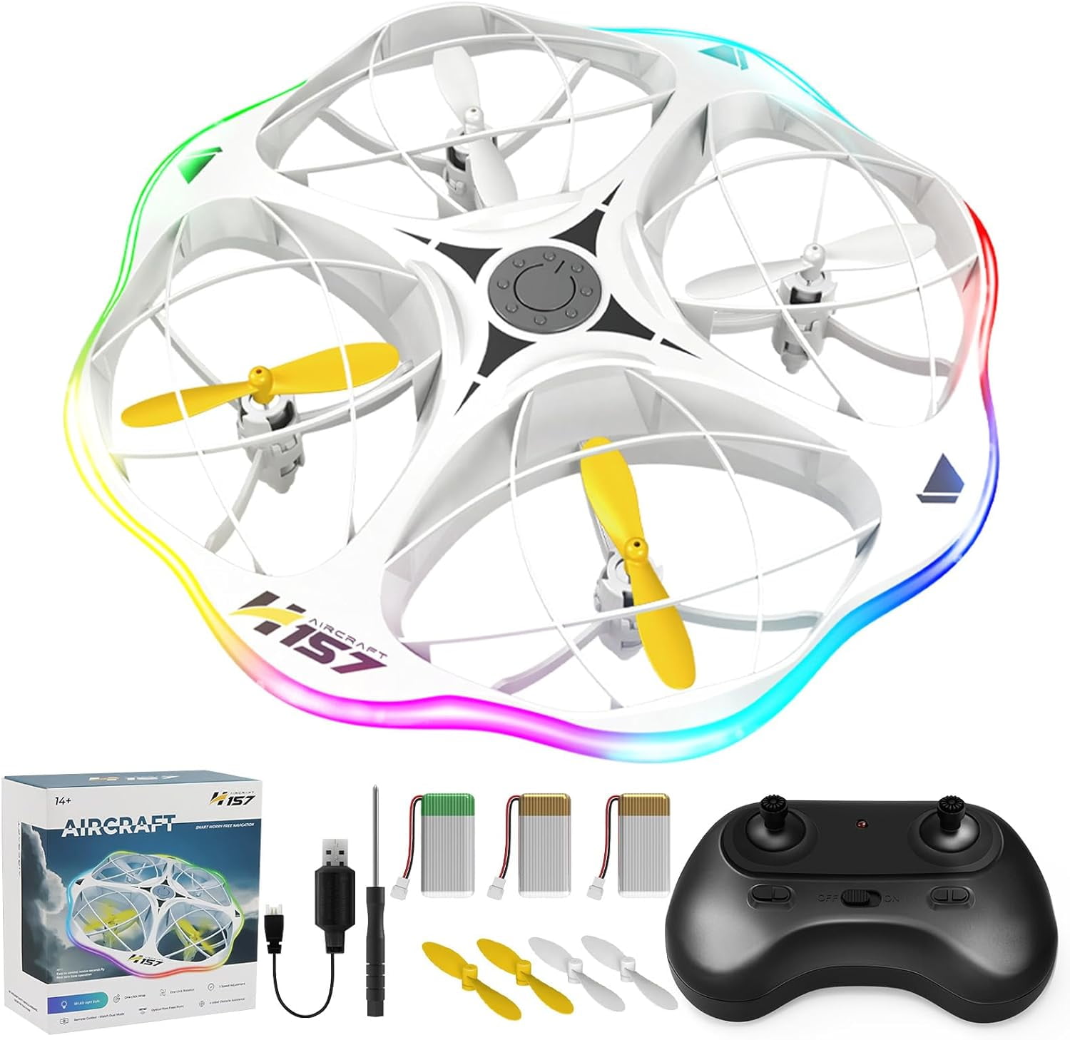 Mini Drone for Kids, RC Drones with Runing LED for Beginner, Dual ...