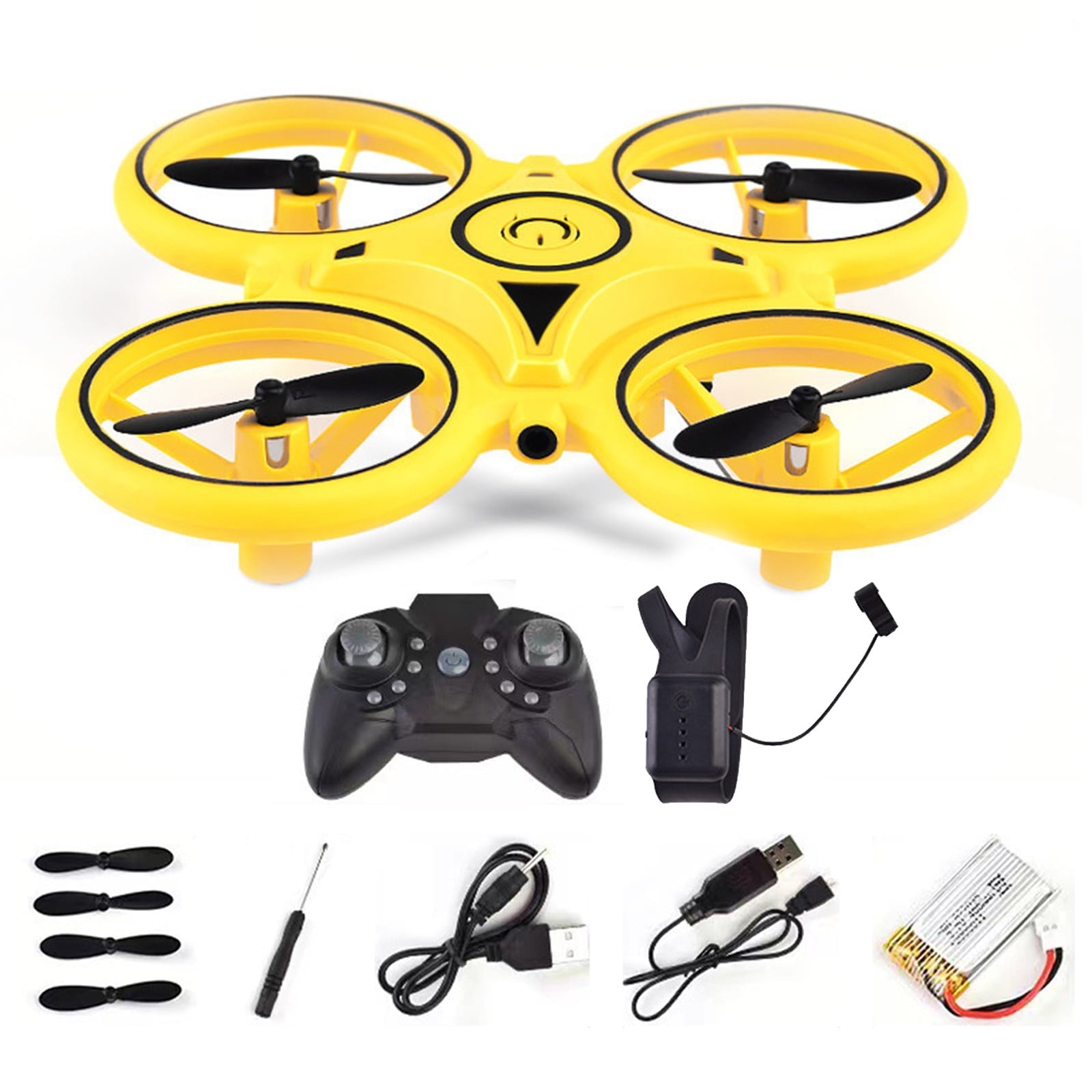 Mini Drones for Beginners & Kids, Auto Rotating Drone with LED Blue ...
