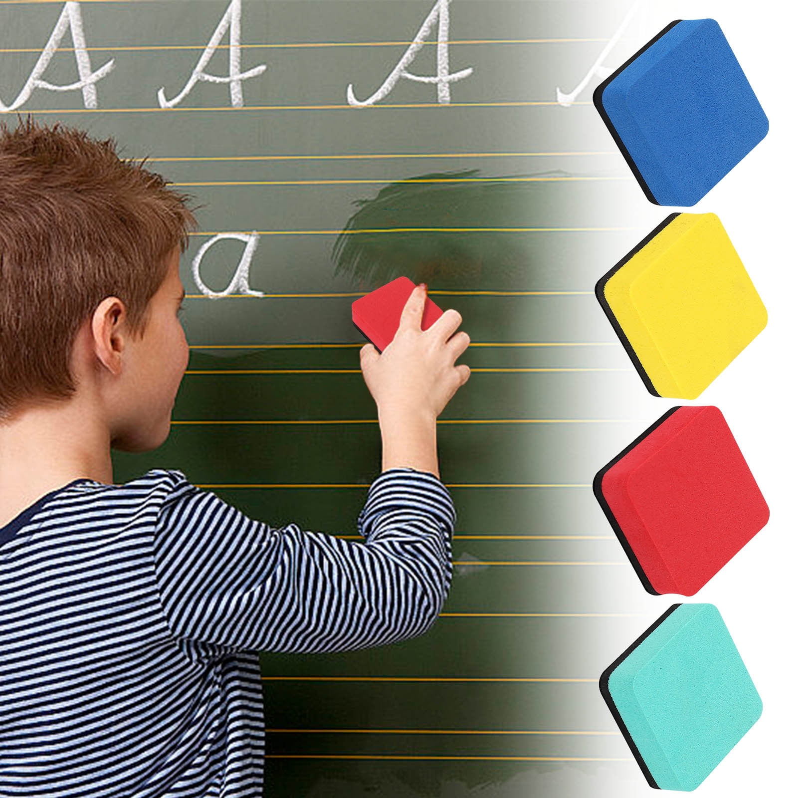 Mini Dry Erase Eraser, 1.97"*0.75" Magnetic Whiteboard Erasers, White ...