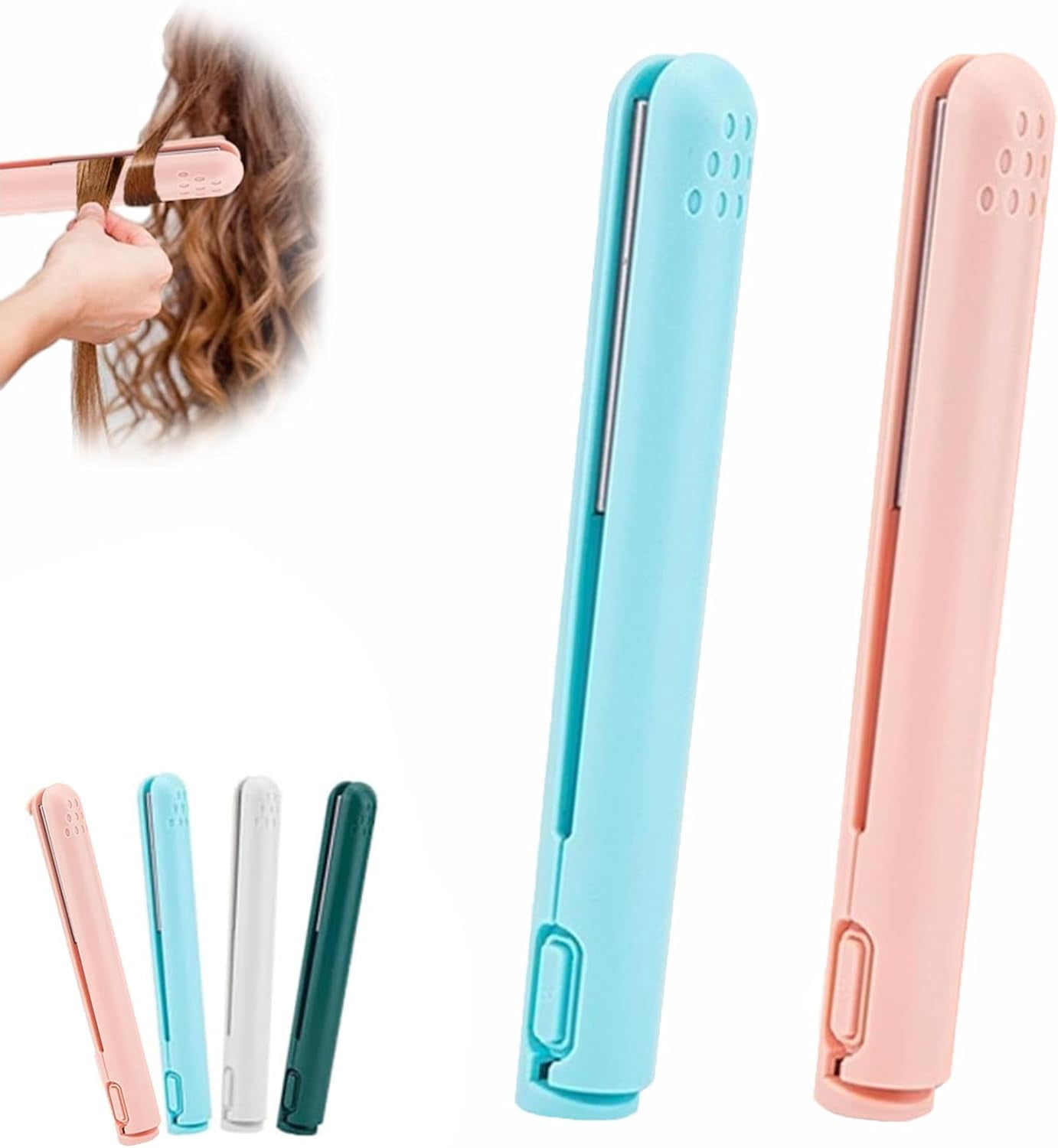 Mini Dual-Purpose Ceramic Curling Iron for Short & All Hair Types - A ...
