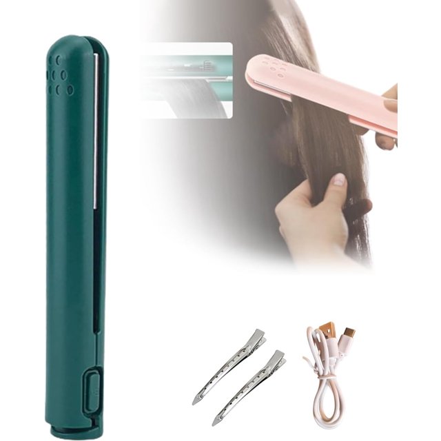Mini Dual Purpose Curling Iron, 2 in 1 Straightener and Curling Iron, Travel Flat Iron for Hair ...