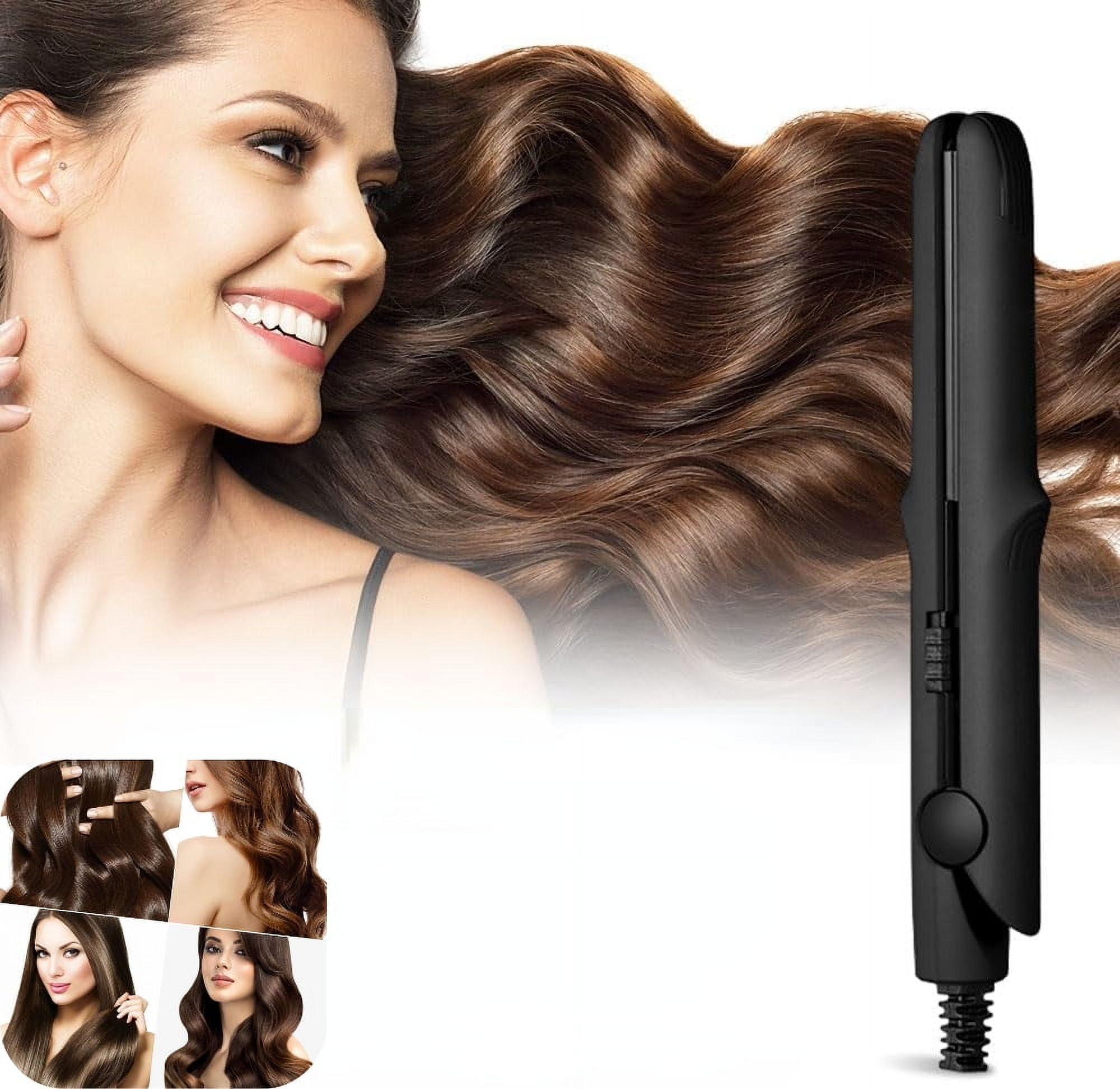 Mini Dual Purpose Curling Iron, 2025 Upgrade 2 in 1 Mini Curling Wand ...