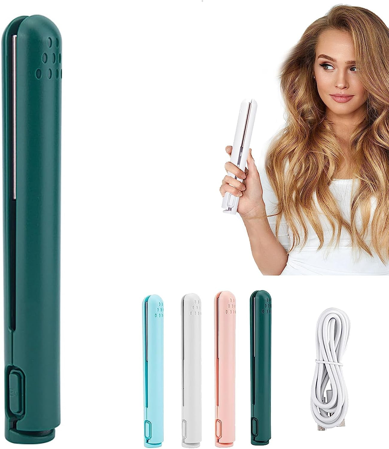 Mini Dual-Purpose Curling Iron - Portable Hair Iron Hair Straightener ...