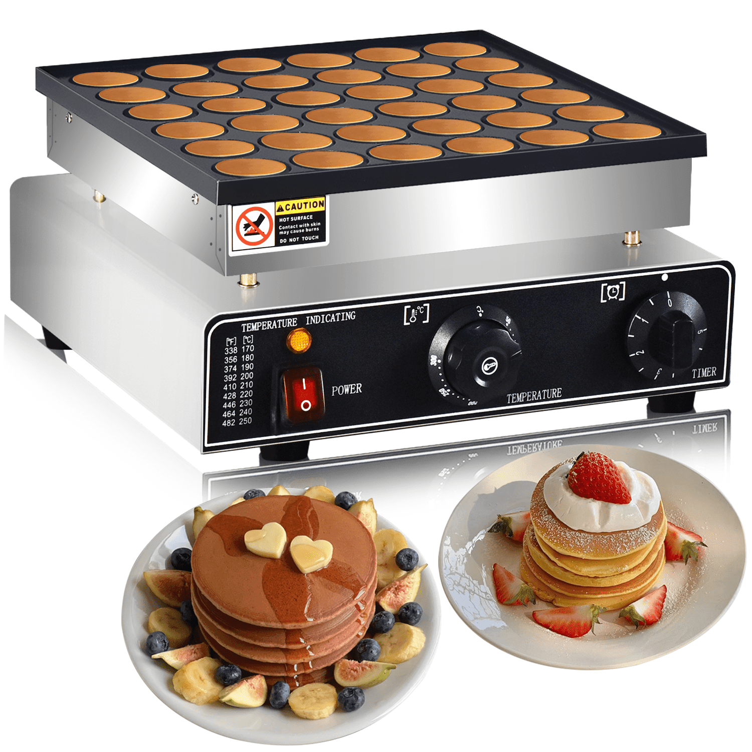 Mini Dutch Pancake Baker Maker, Commercial Electric Nonstick 36Pcs ...