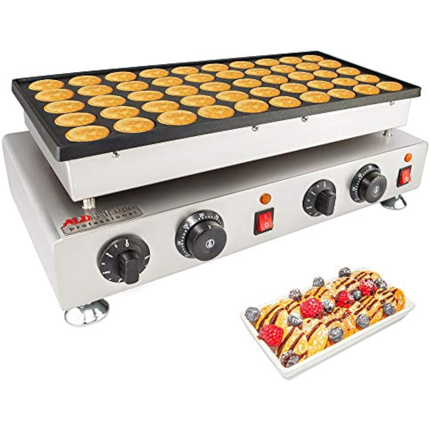 Mini Dutch Pancake Maker | Electric Poffertjes Iron | Nonstick | 110V ...