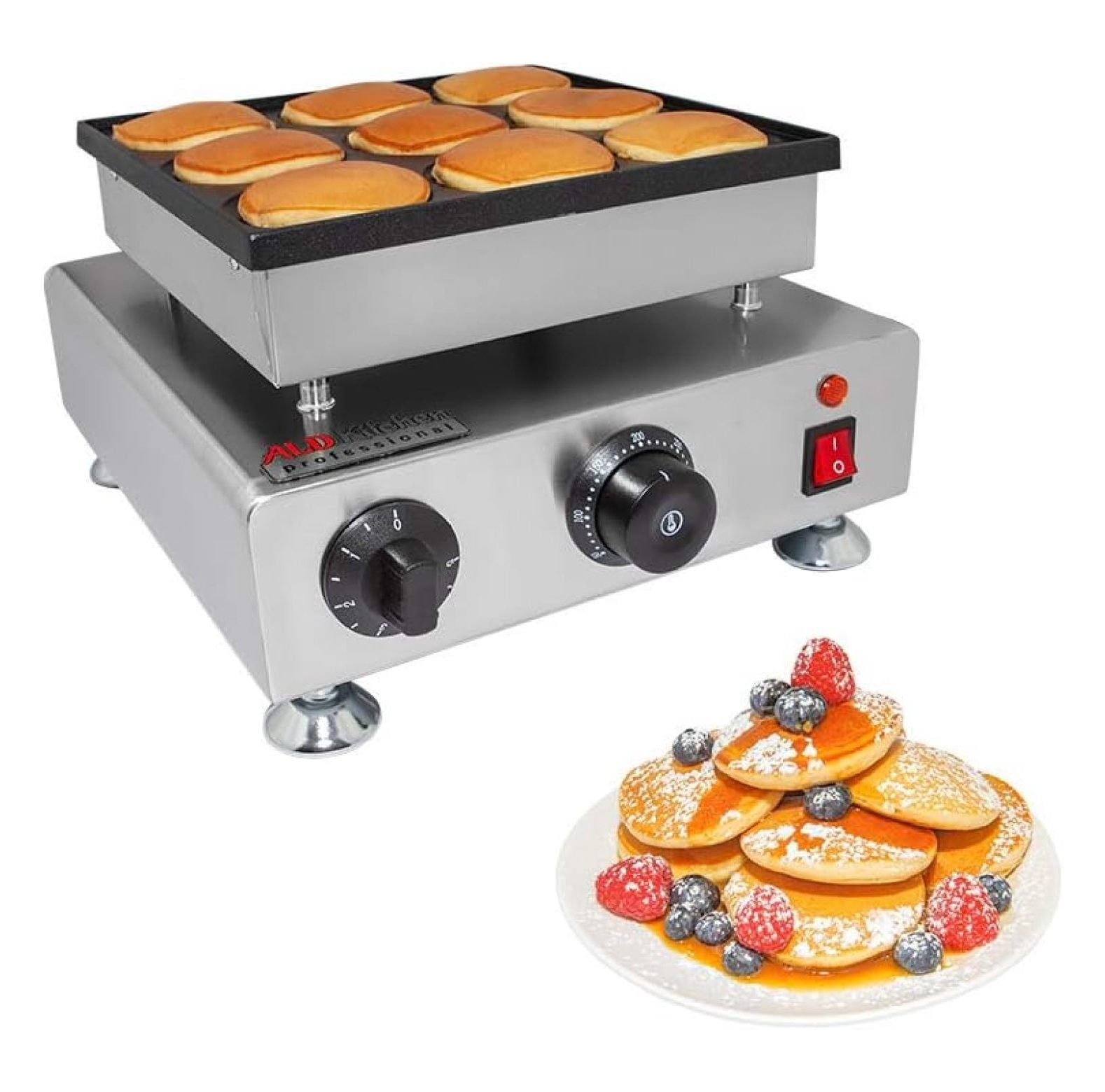 Mini Dutch Pancake Maker | Poffertjes Machine | 9 Pcs | Nonstick | 110V ...