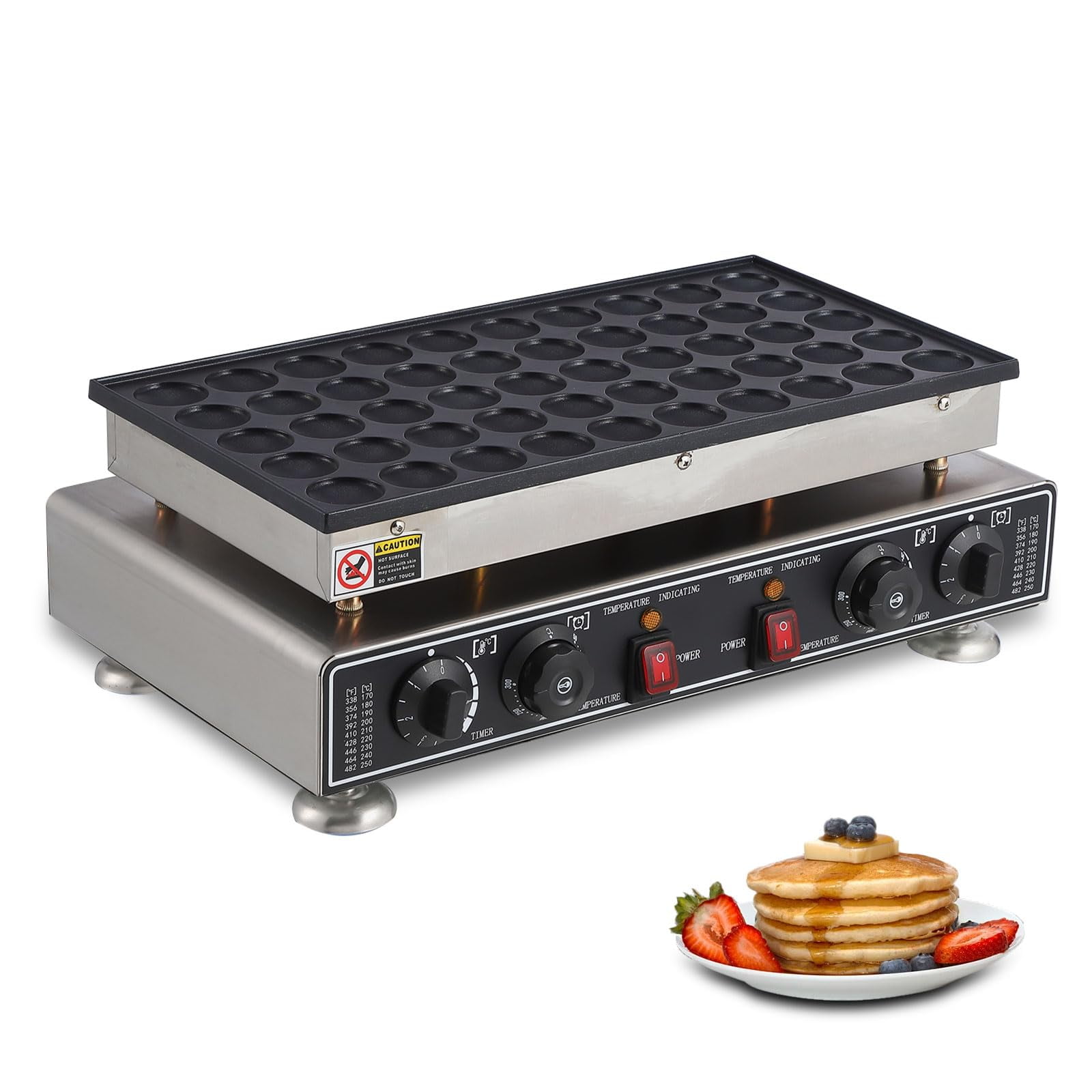 Mini Dutch Pancakes Maker Machine, 850W Commercial Electric Waffle ...