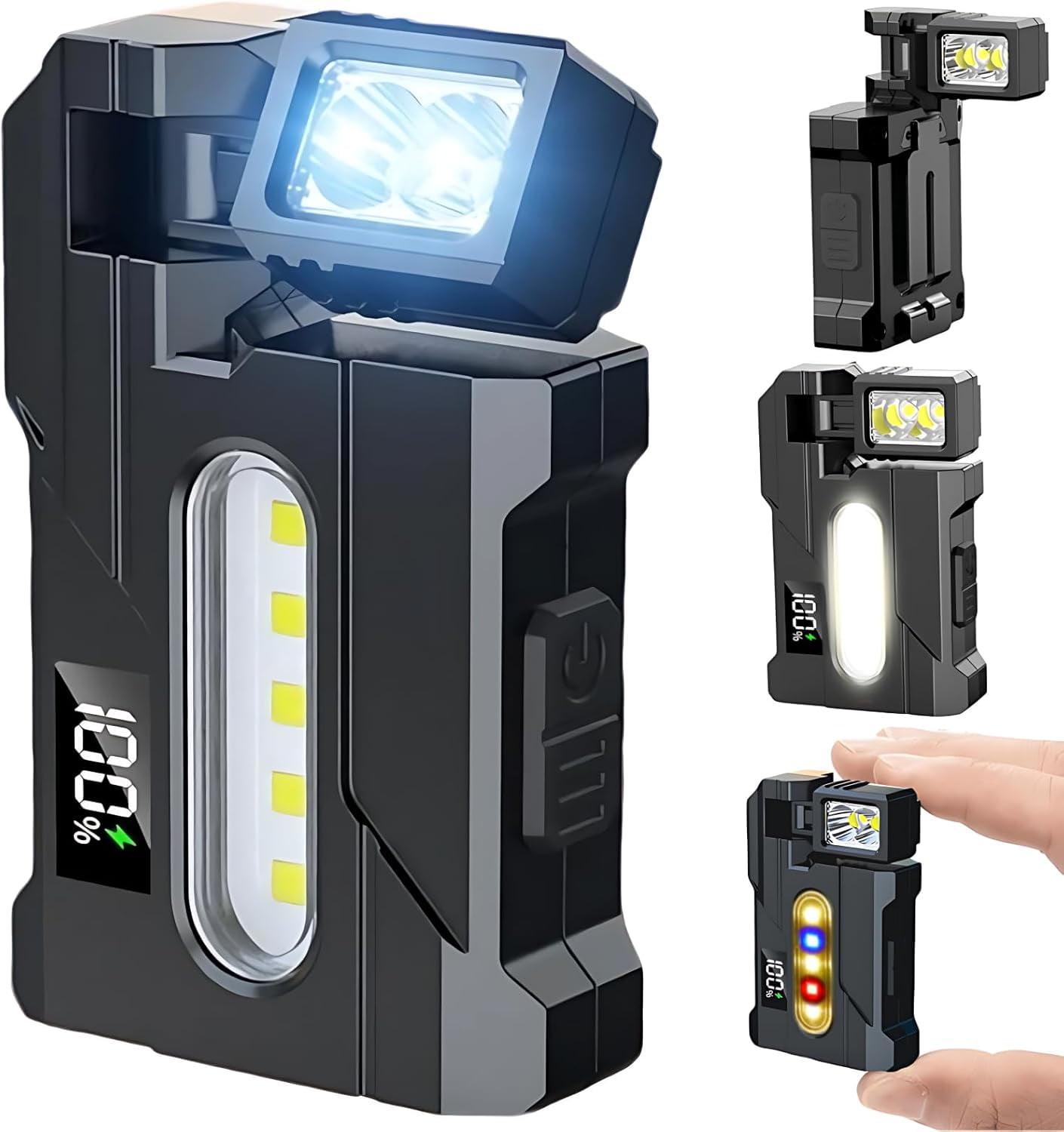 Mini EDC Flashlight 1200 Lumens – 2PCS Super Bright 3 Modes EDC ...