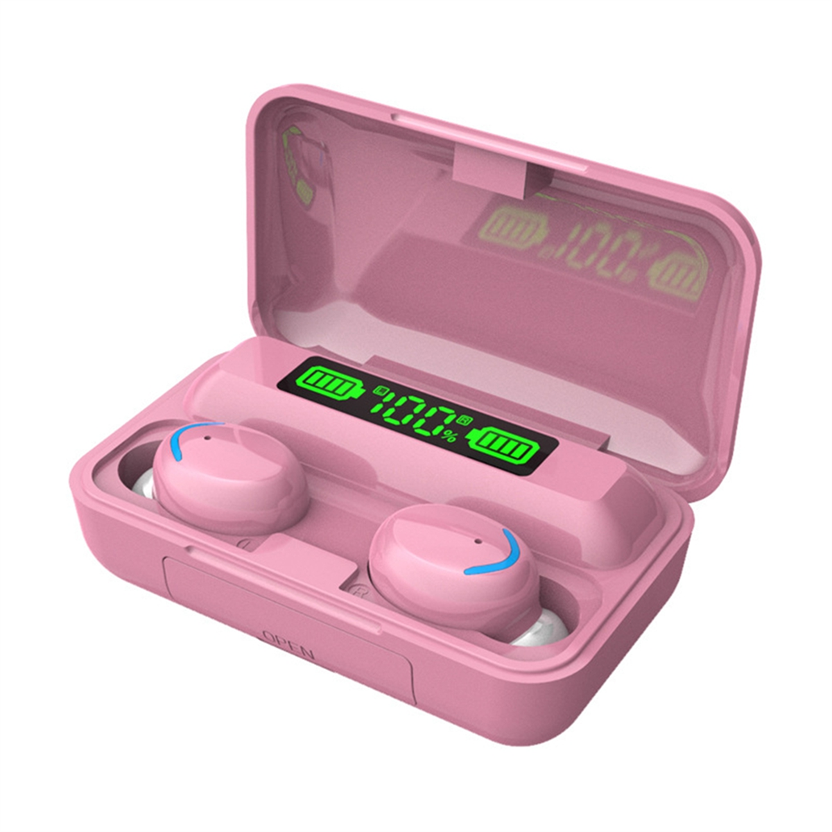 Mini Ear Buds Mic In-Ear Wireless Earphones IPX7 Waterproof Led Display ...