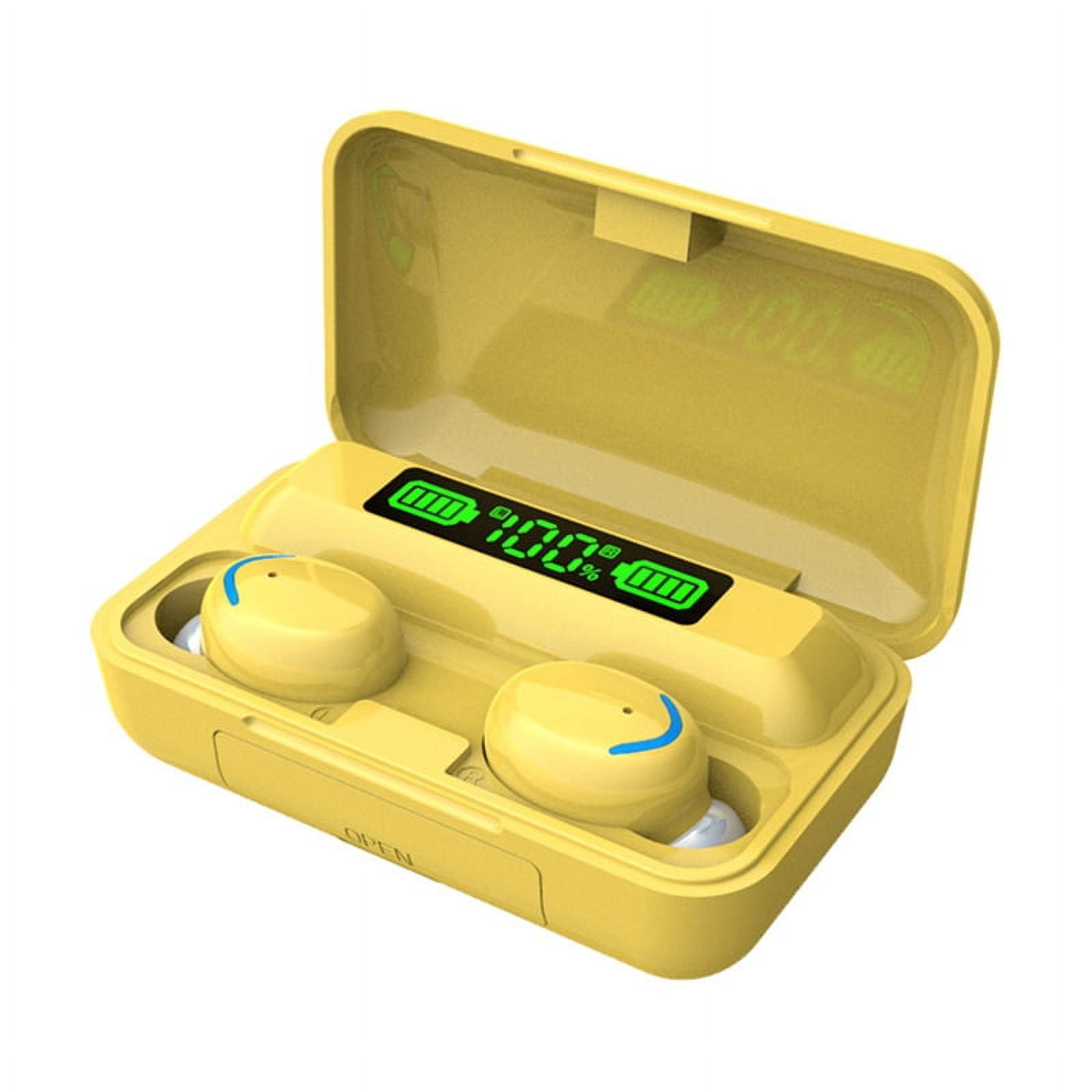 Mini Ear Buds Mic In-Ear Wireless Earphones IPX7 Waterproof Led Display ...
