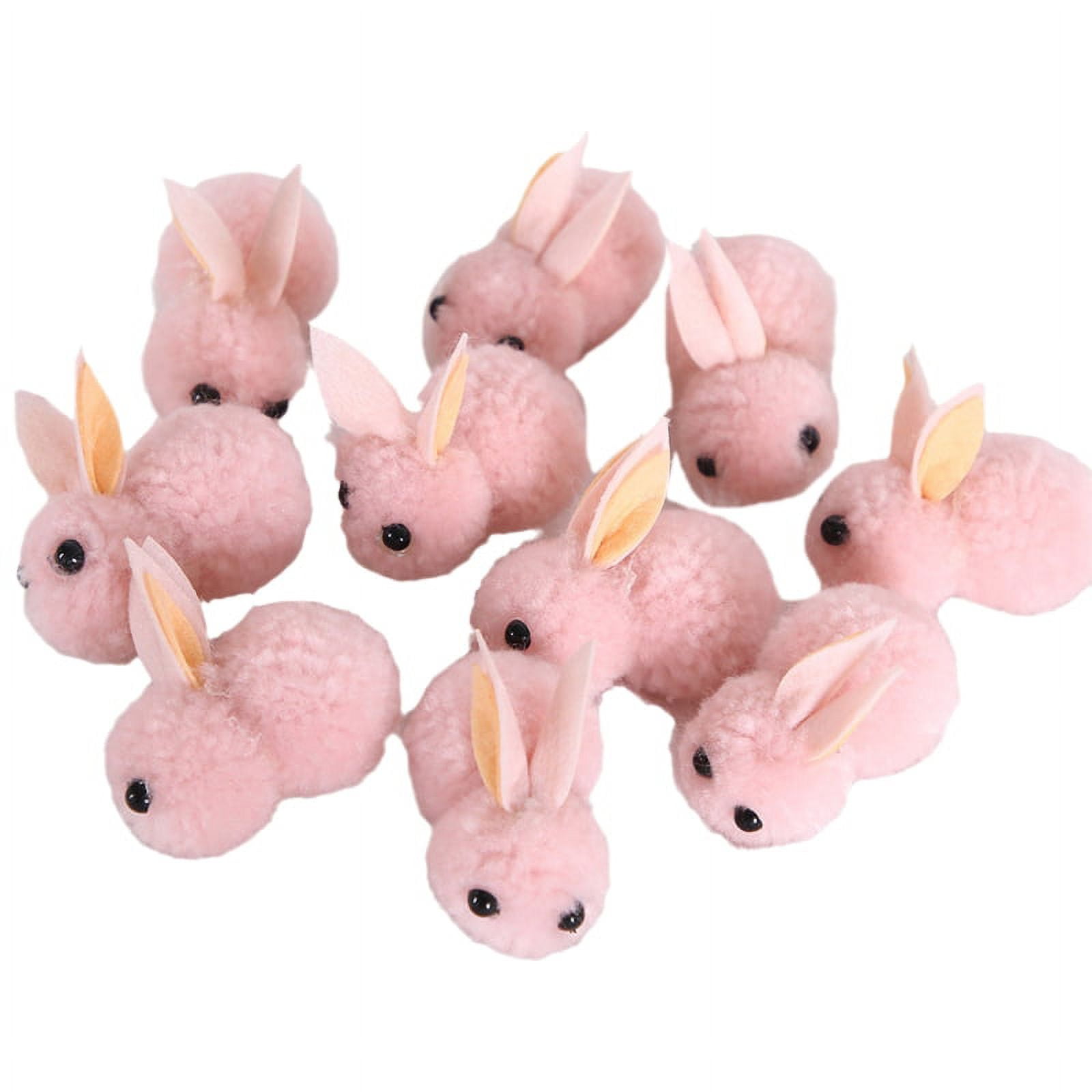 Mini Easter Rabbits 10 Pcs Plush Bunny for Doll Kit Animal Dolls Kids ...