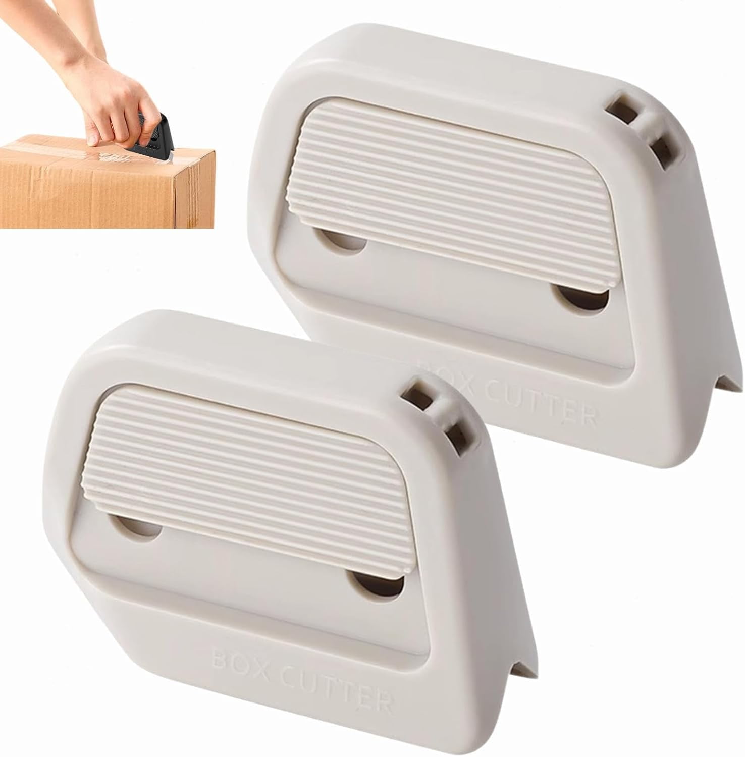 Mini Effortless Box Opener & Cutter, Auto-Retract Ceramic Mini Box Cutter, Ceramic Safety Blade ...