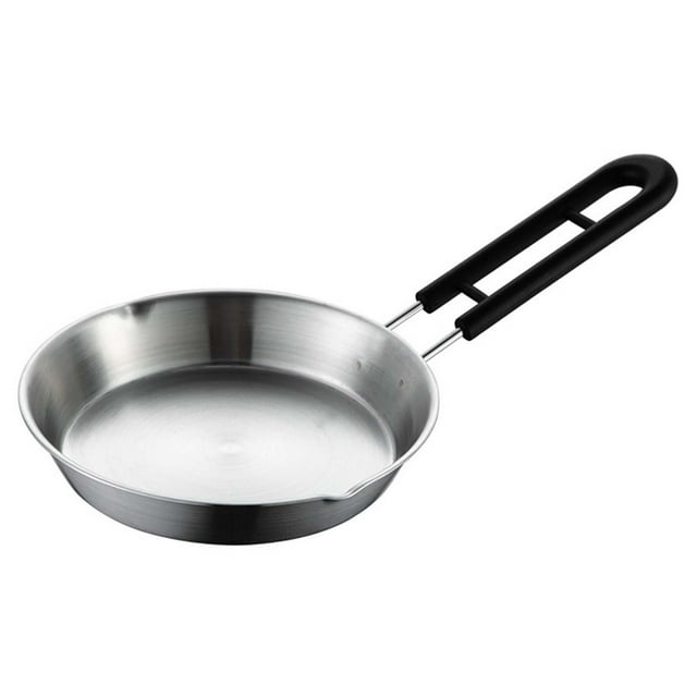 Mini Egg Frying Pan Saucepan Stainless Steel Non Stick with 2 Pour ...