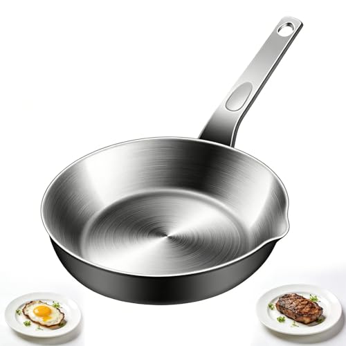 Mini Egg Pan 316 Stainless Steel Omelet Pan 5.2-6.9inch | Small Sauce ...