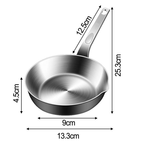 Mini Egg Pan, 316 Stainless Steel Omelet Pan, Sauce Pan Mini Skillet ...