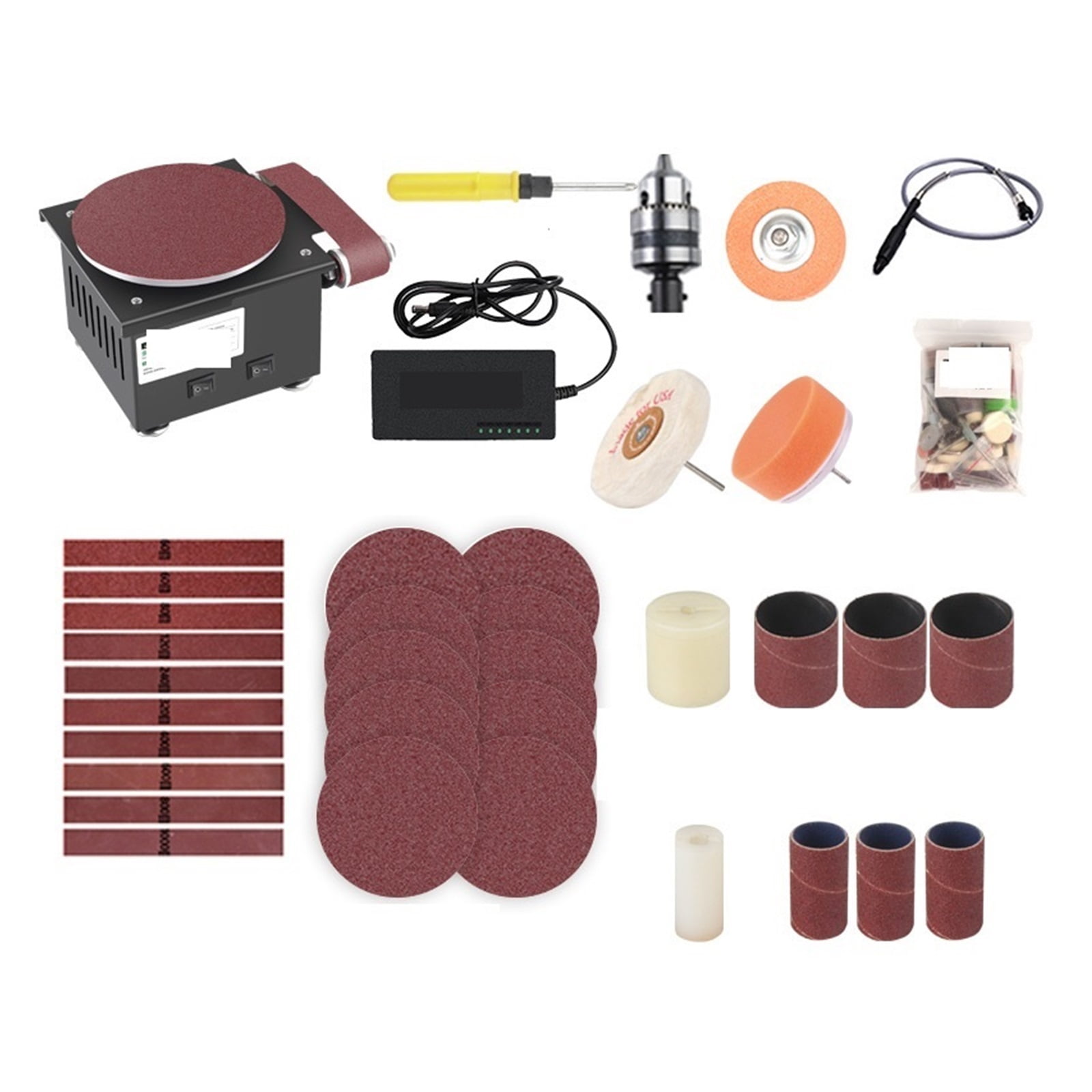 Mini Electric Belt Sander DIY High-Speed Sand Disc Machine ...