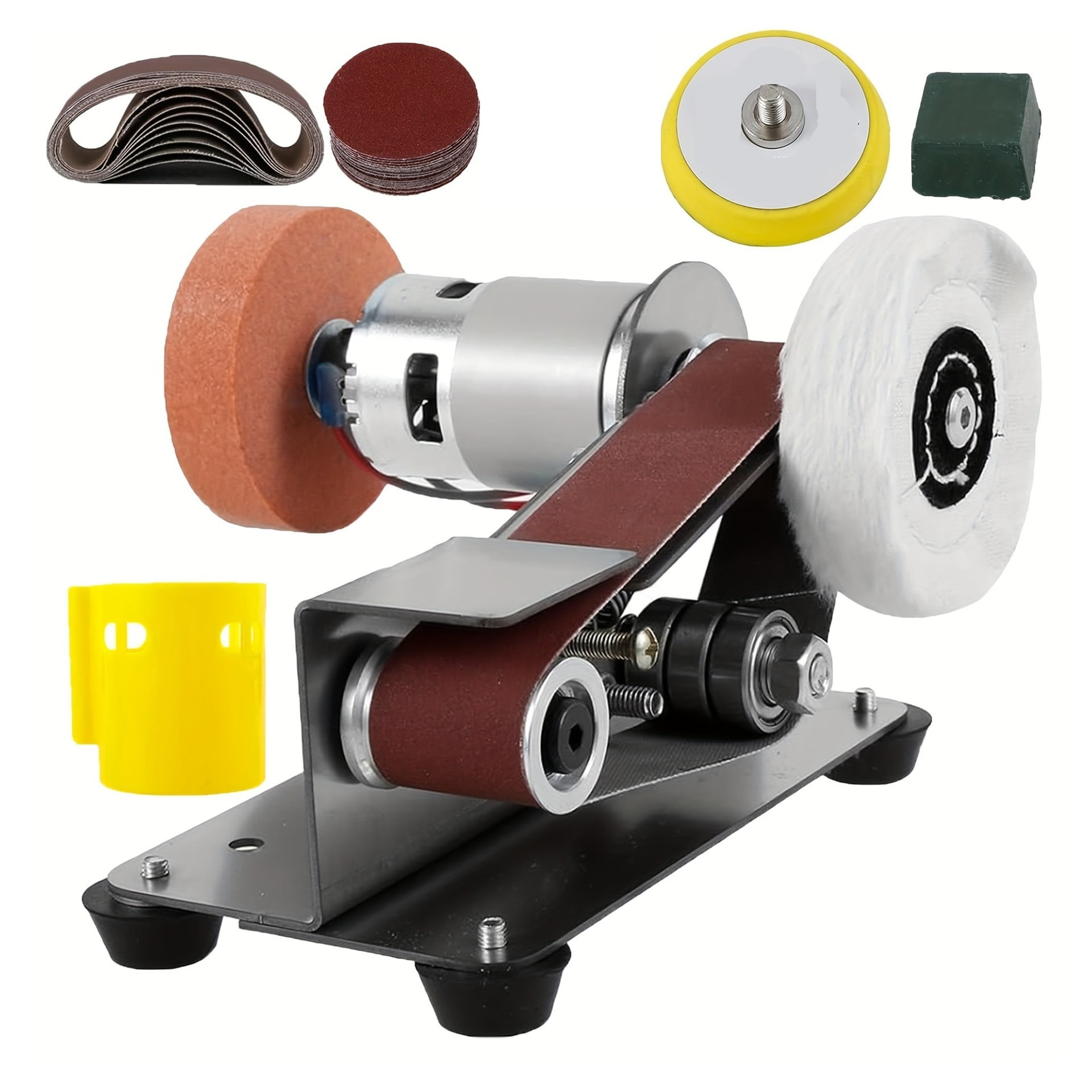 Mini Electric Belt Sander DIY Polishing Grinding Machine with Grinder ...