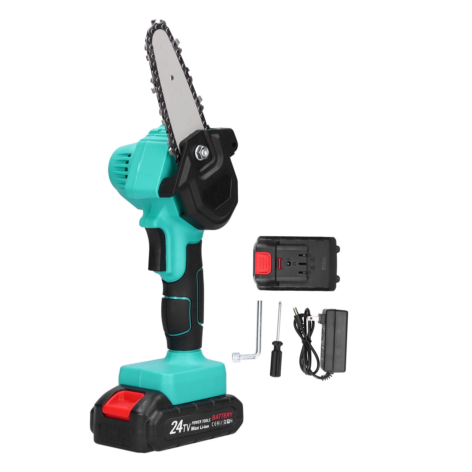 Mini Electric Chainsaw, 24V Cordless Handheld Pruner For Tree Branches ...