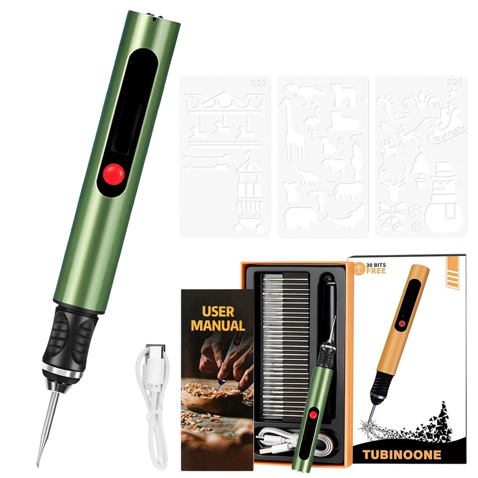 Mini Electric Engraving Pen Kit USB Rechargeable Small Rotary Engraver ...