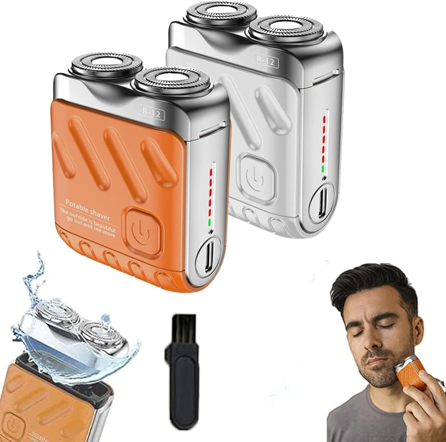 Mini Electric Explosive Shaver, Men's Rotary Facial Beard Shaver and ...