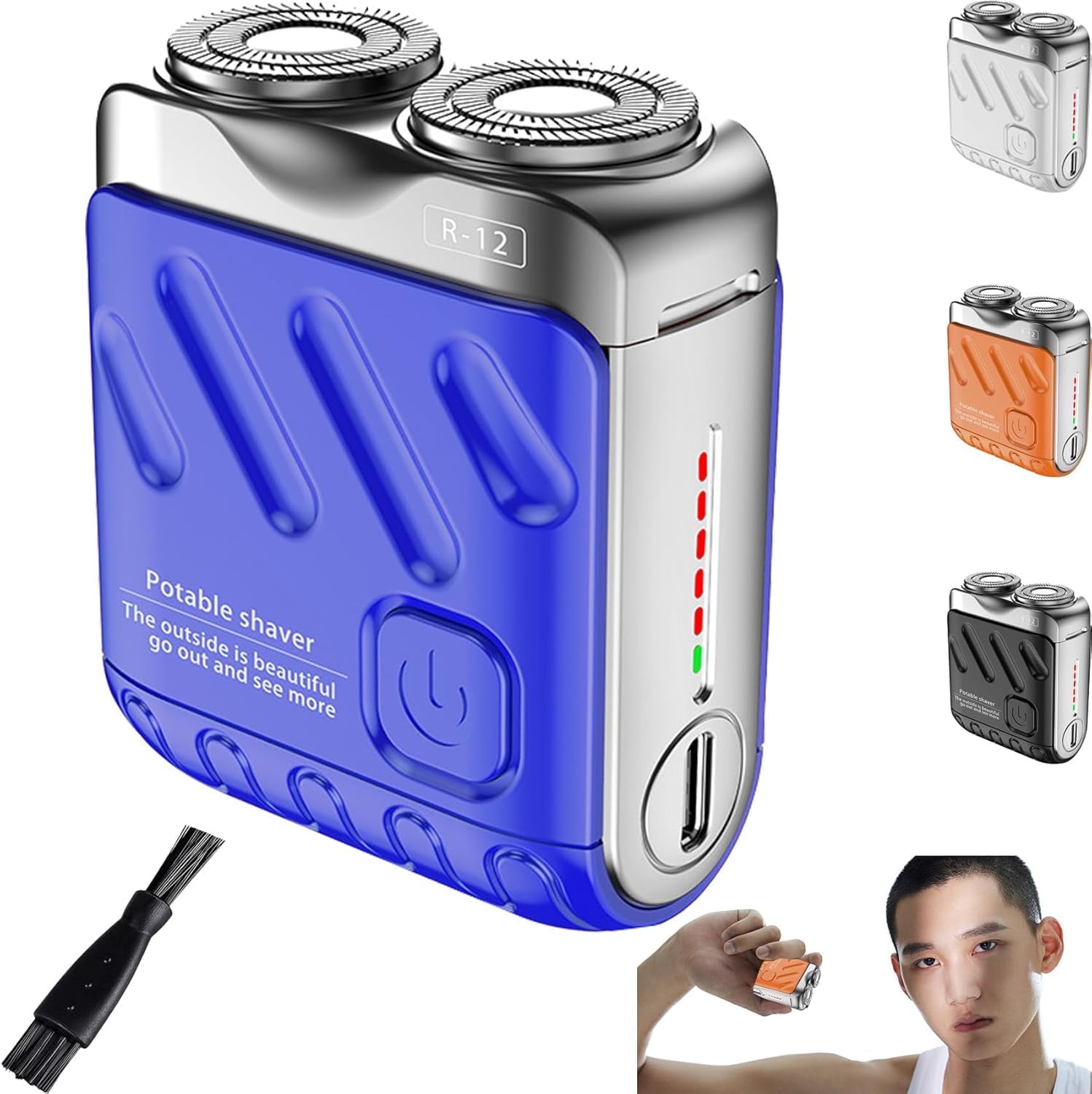 Mini Electric Explosive Shaver, Portable Rotary Dual Ring Mini Electric ...