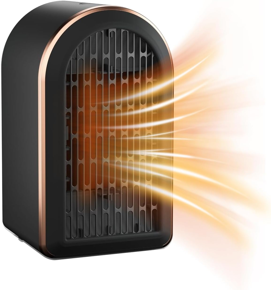 Mini Electric Fan Heaters For Home,1200W Handy Ceramic Plug In Heater, Adjustable Thermostat ...