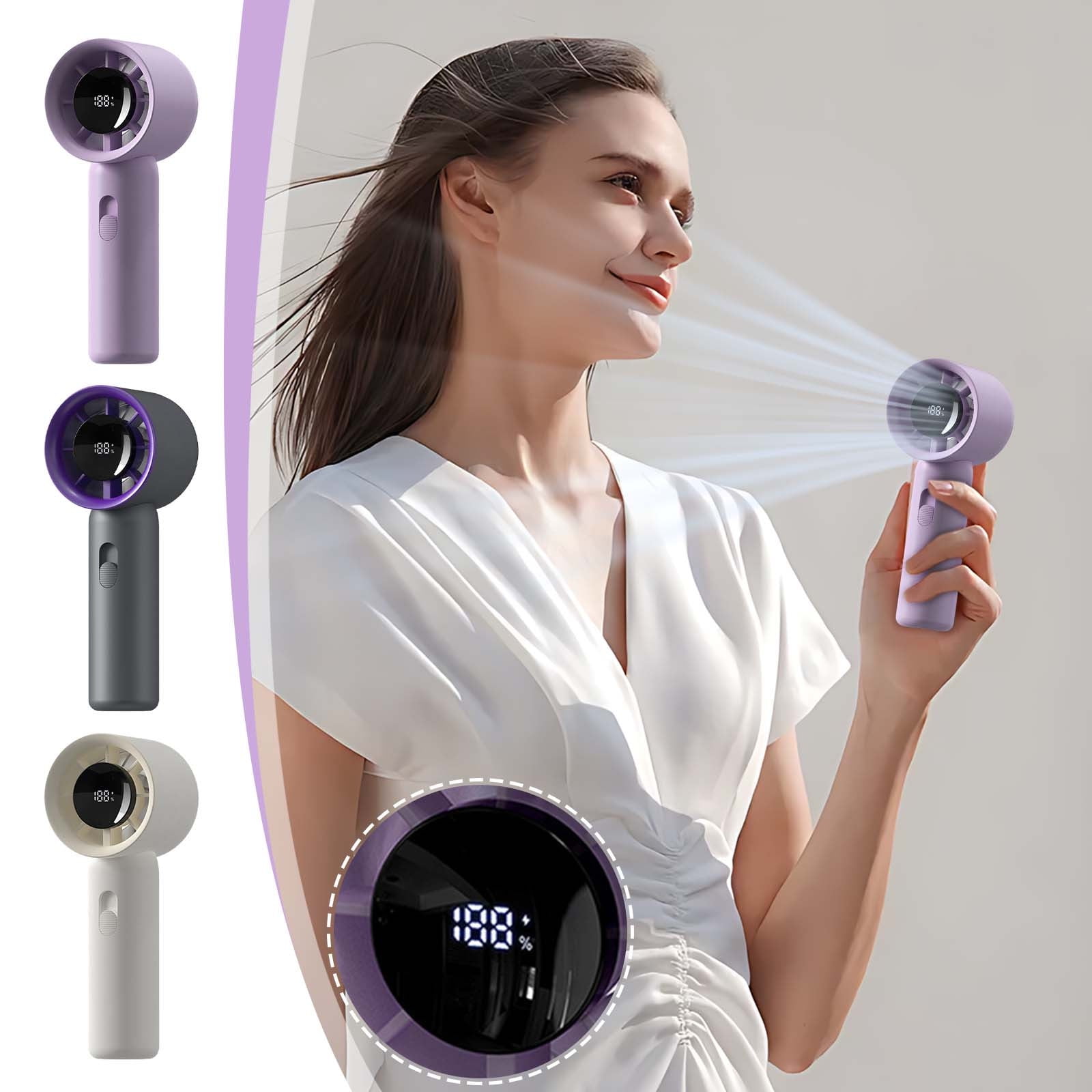 Mini Electric Fan, USB Powered, 10-Speed Turbo, Silent Operation ...