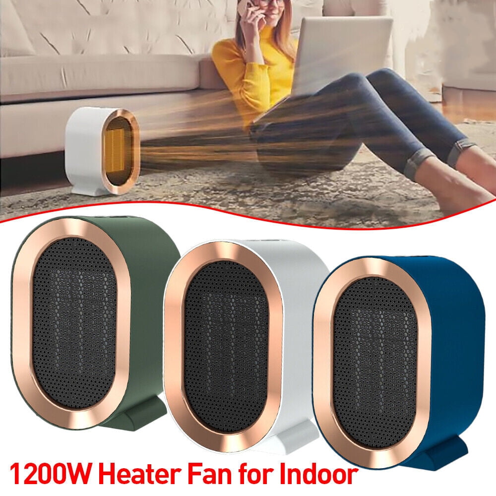 Mini Electric Heater 800W/1200W Wall Plug in Portable Ceramic Fan ...