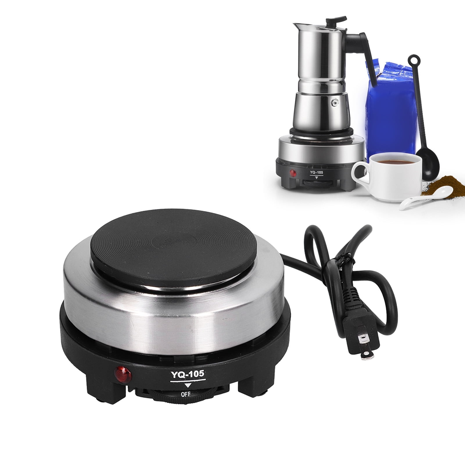 Mini Electric Heater Stove, 500W Round Hot Plate Portable Countertop ...