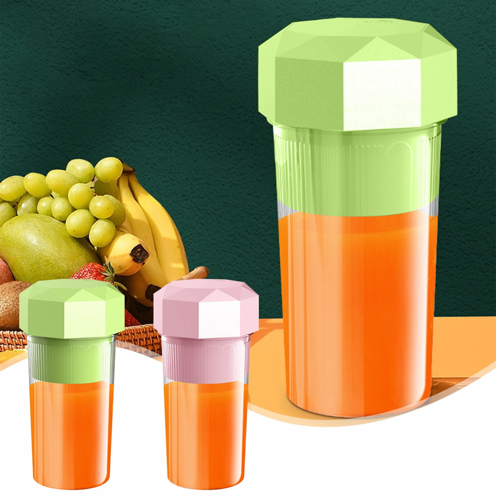 Mini Electric Juicer, Portable Citrus Extractor, Reusable Plastic Cup ...