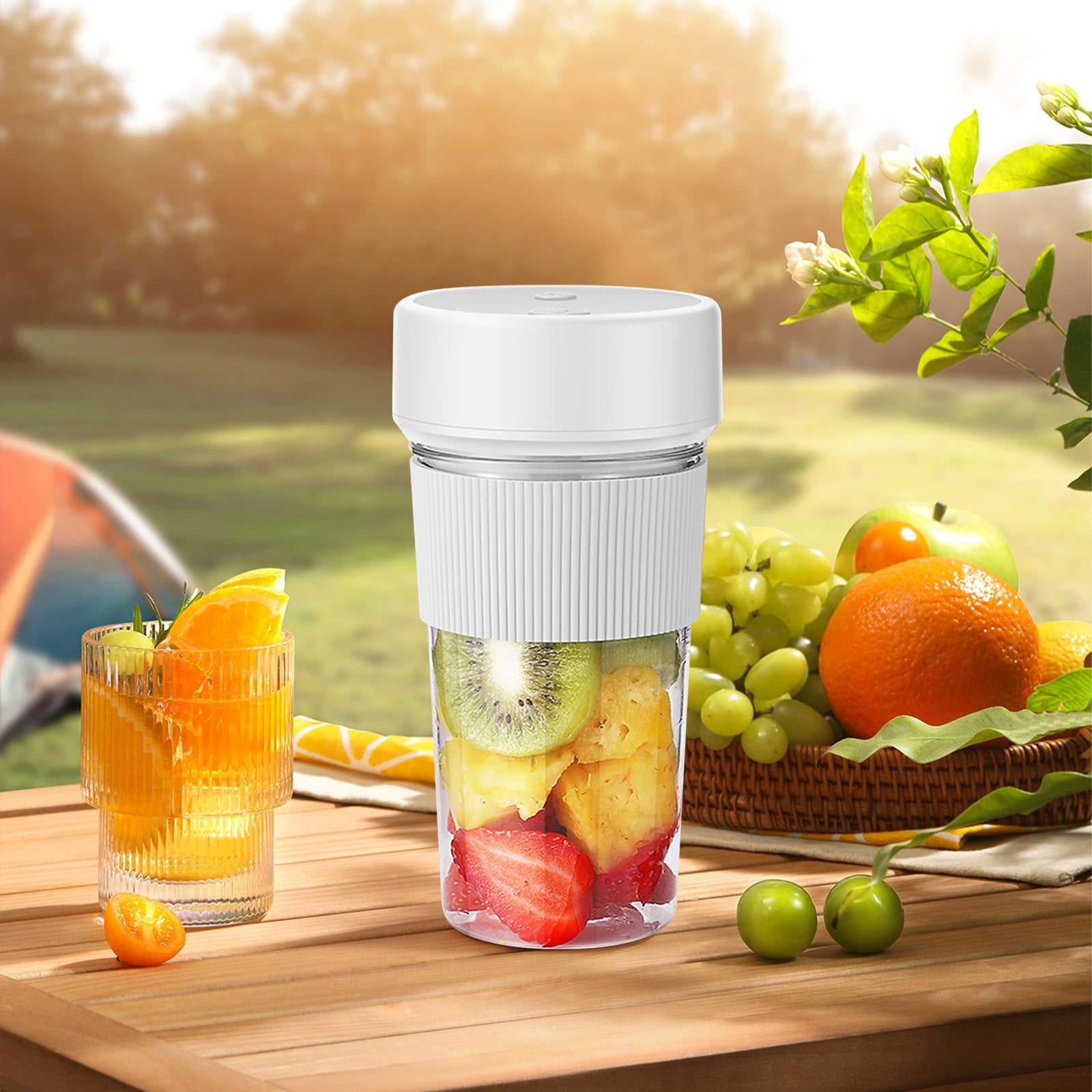 Mini Electric Juicer, Reusable Glass Juicer, 1-speed Motor, Portable ...
