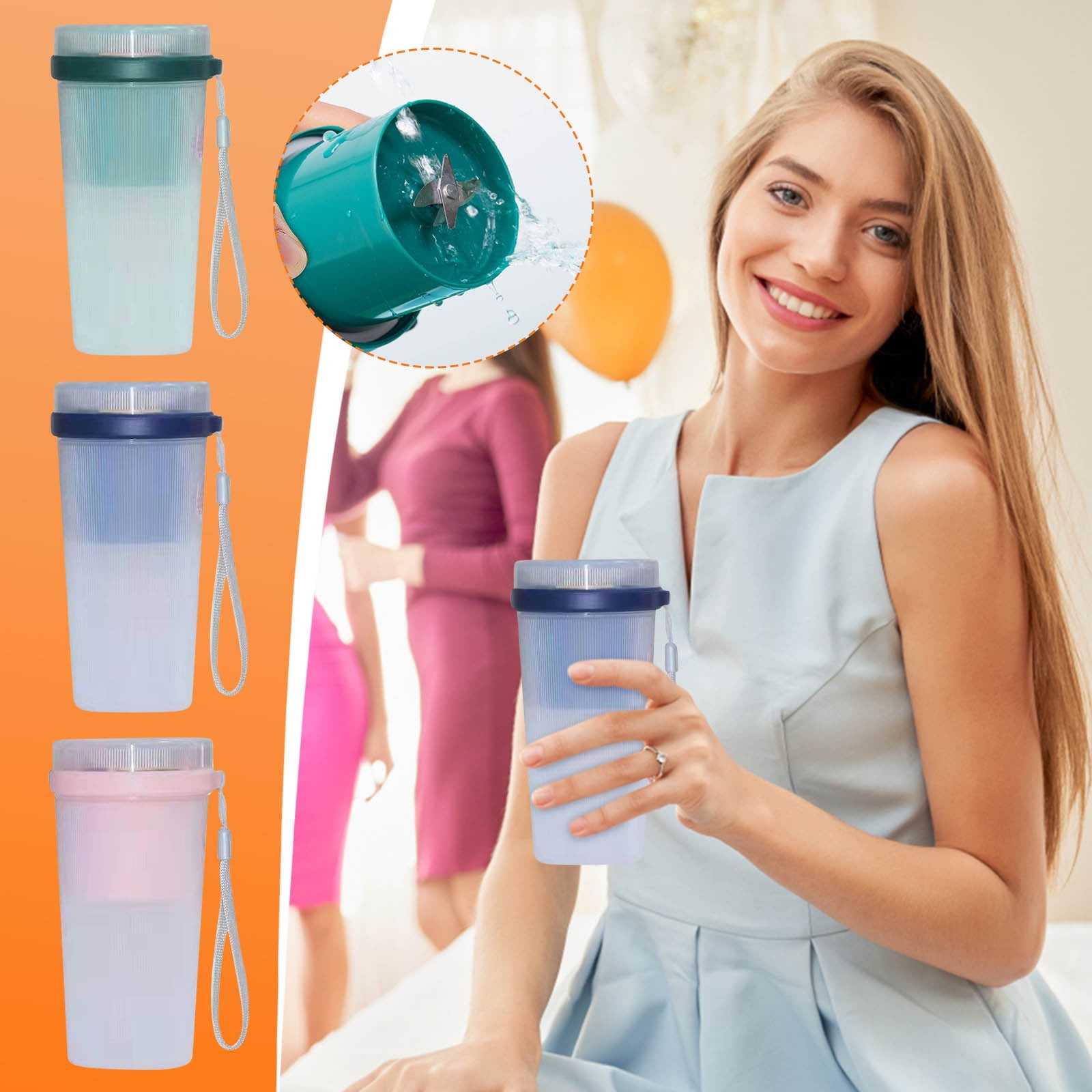 Mini Electric Juicer, USB Powered Portable Juicer, 2-Speed Motor ...