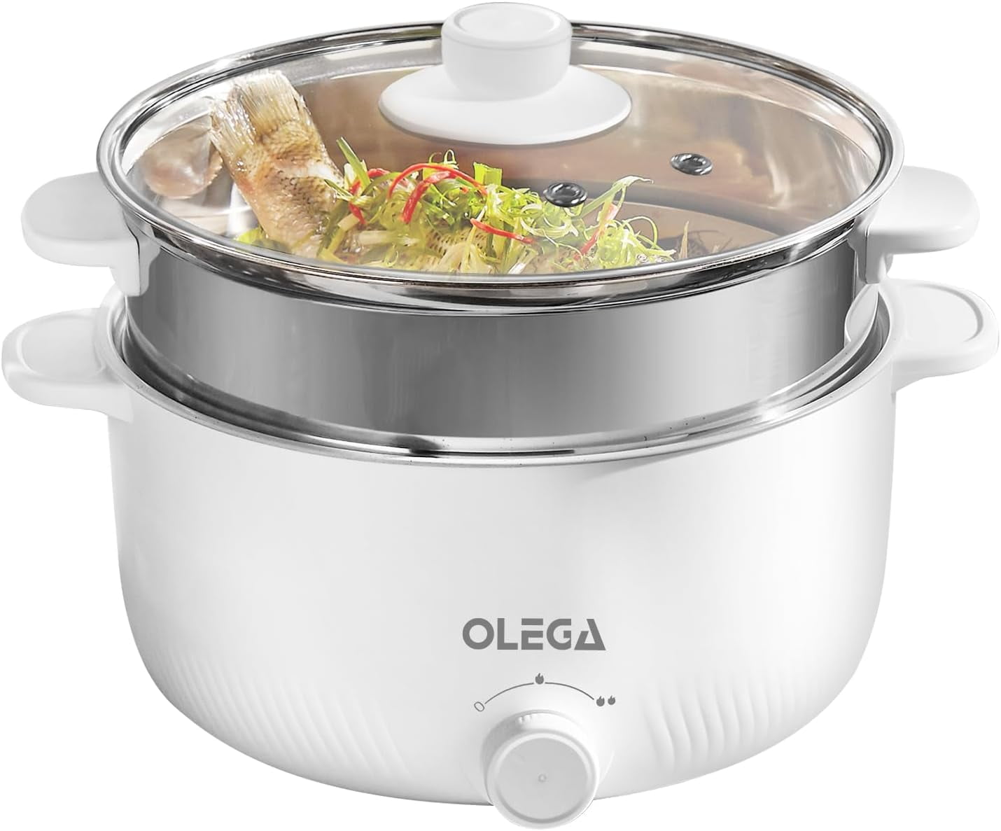 Mini Electric Pot for Cooking with Steamer, 3L Non-Stick Hot Pot ...
