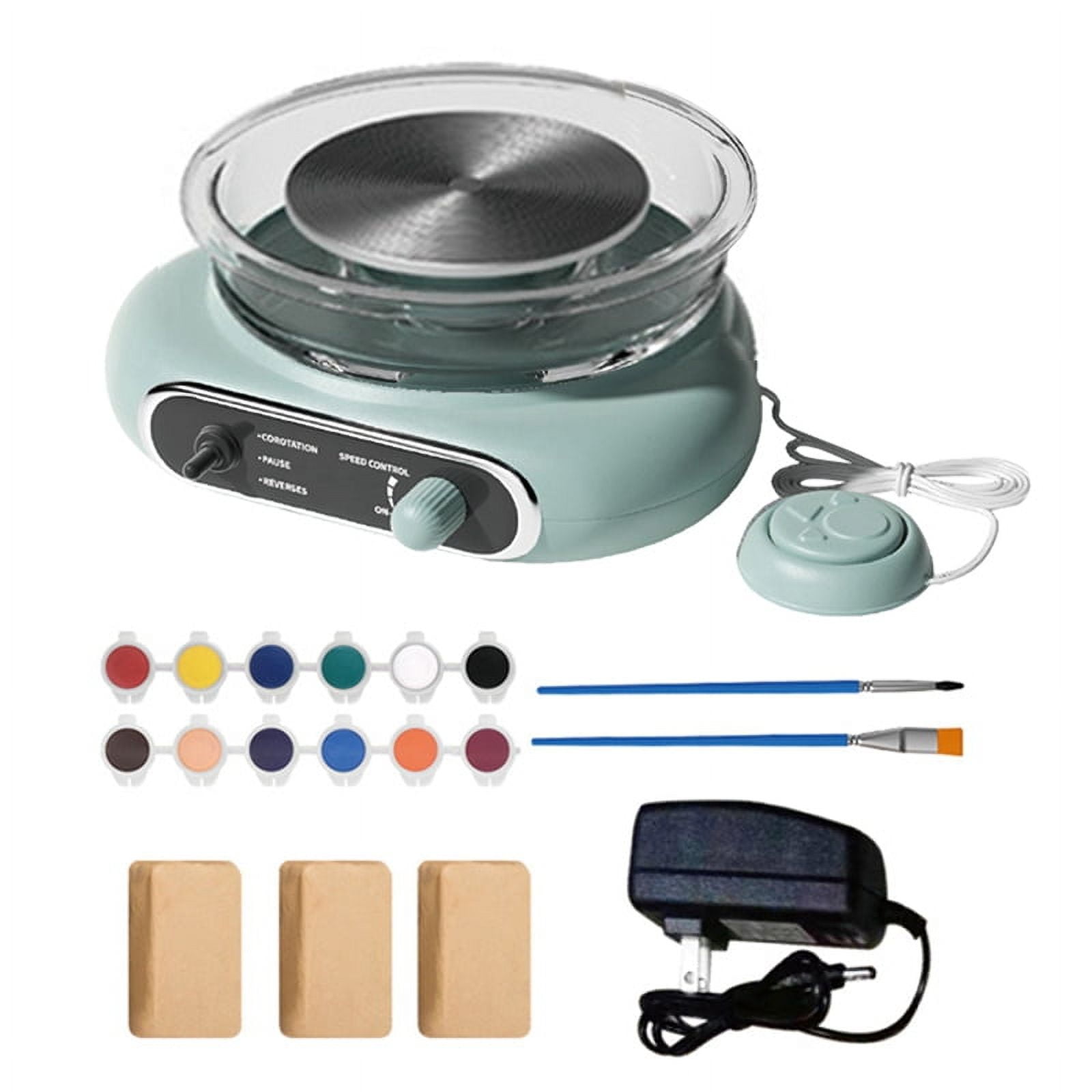 Mini Electric Pottery Wheel Kit Pottery Clay Art Turntable Detachable ...