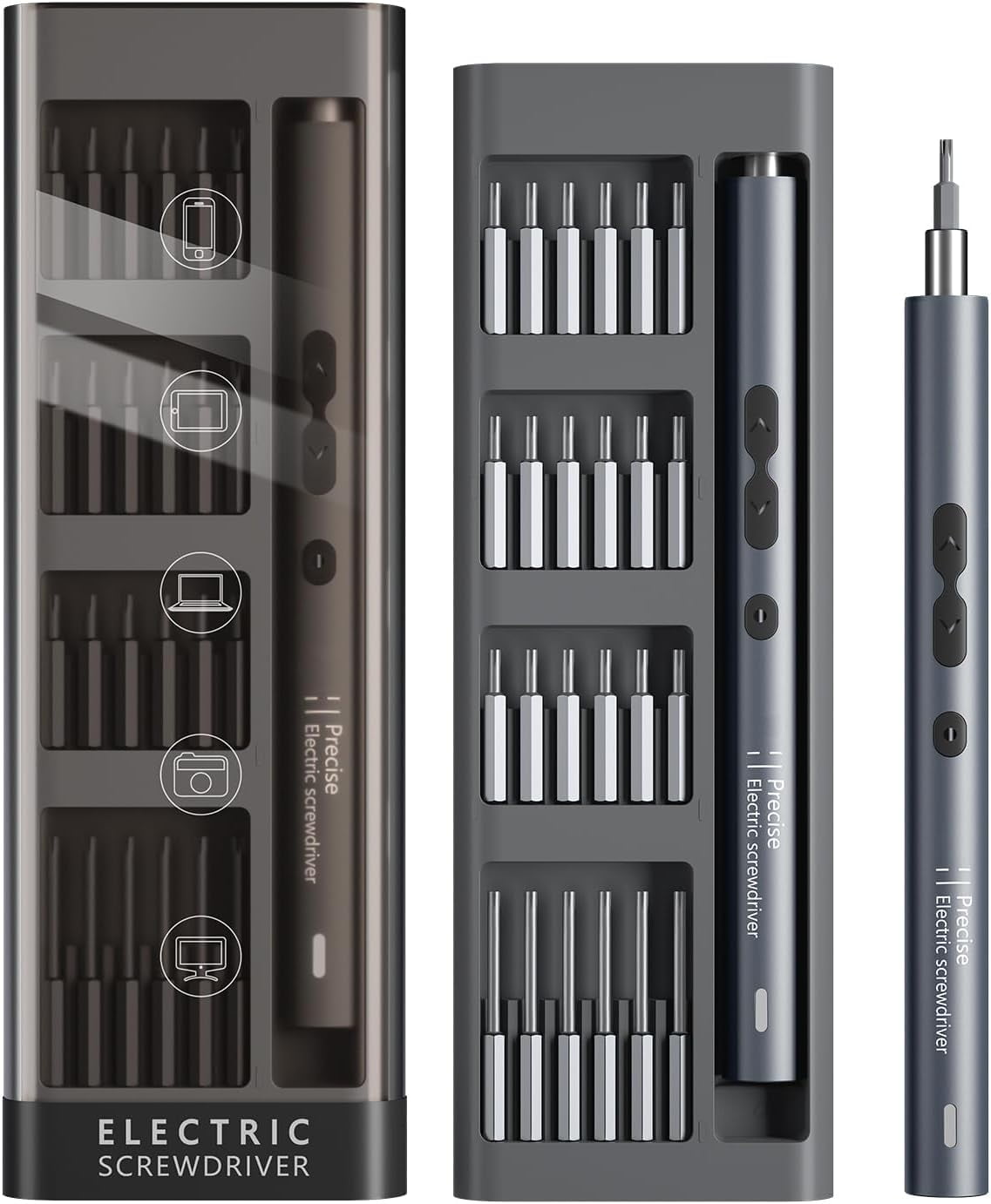 Mini Electric Screwdriver, 62 in 1 Cordless Precision Power Screwdriver ...