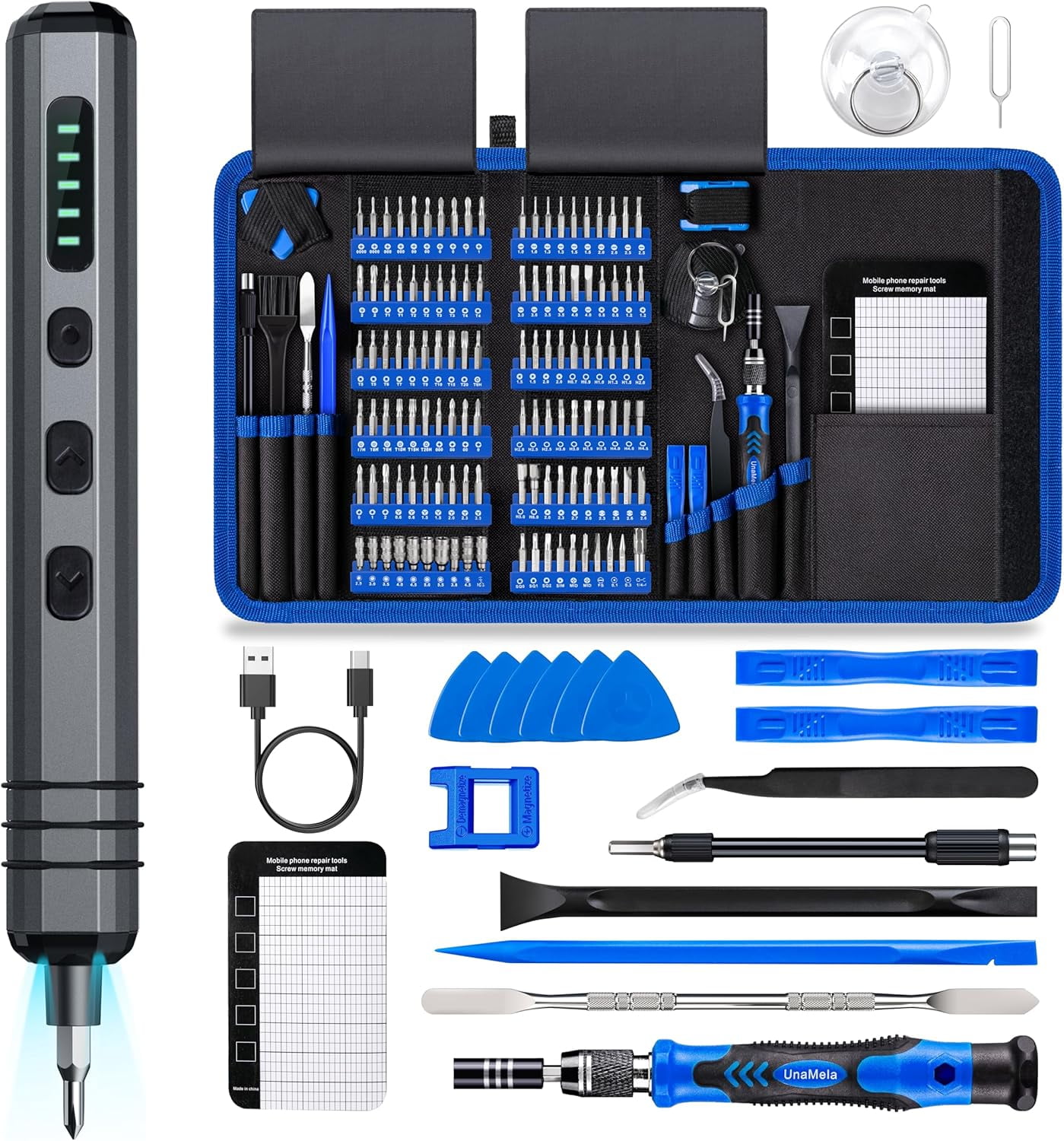 Mini Electric Screwdriver Set 140-IN-1: Small Electric Screwdriver ...