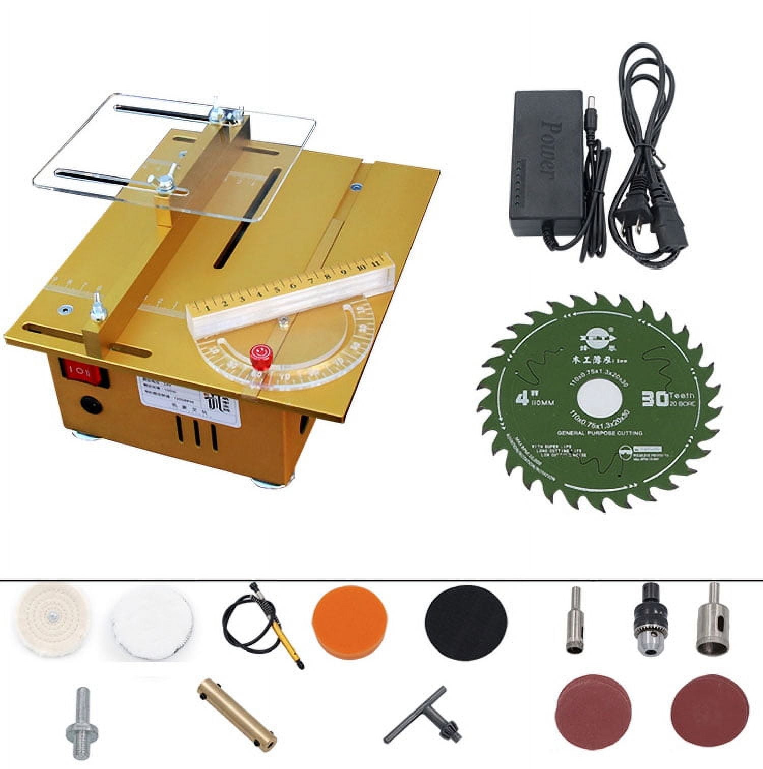 Mini Electric Table Saw, Compact Variable Speed Control, Woodworking ...