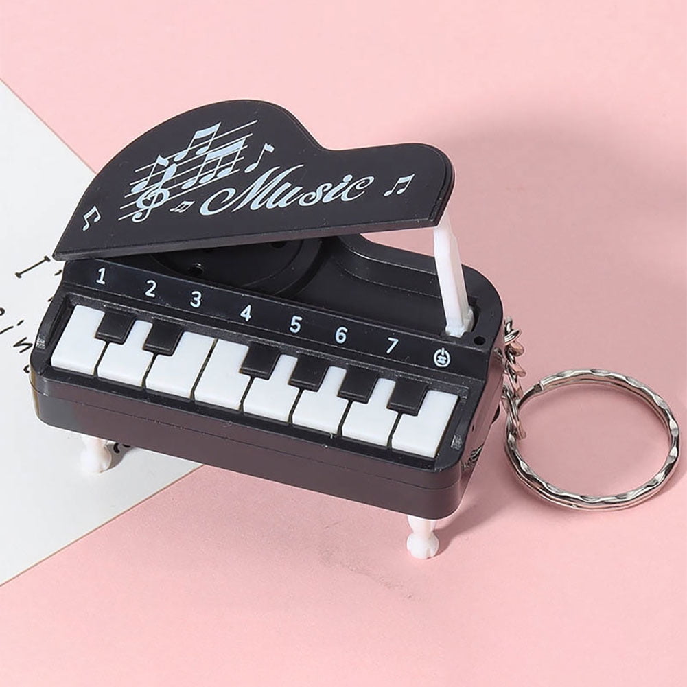 Mini Electronic Piano with Light Training Finger Piano Keychain ...
