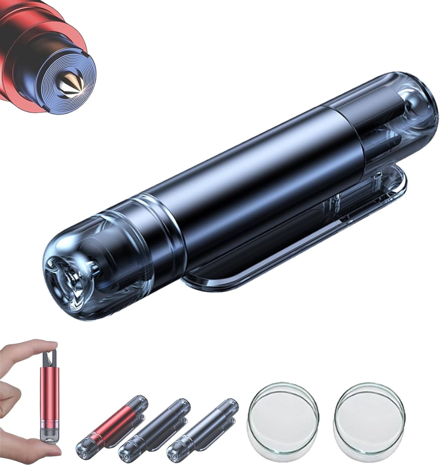 Mini Emergency Car Escape Tool, Car Escape Tool, 2-in-1 Spring-Loaded ...
