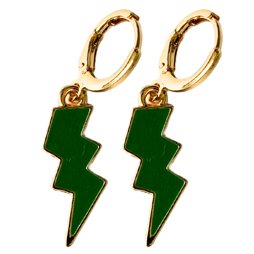 Mini Enamel Bolt Huggie Hoop Earrings Exclusive Design and Colors From ...
