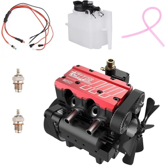 Mini Engine Kit That Runs, 7.0cc Inline Double Cylinder 4-Stroke Air ...