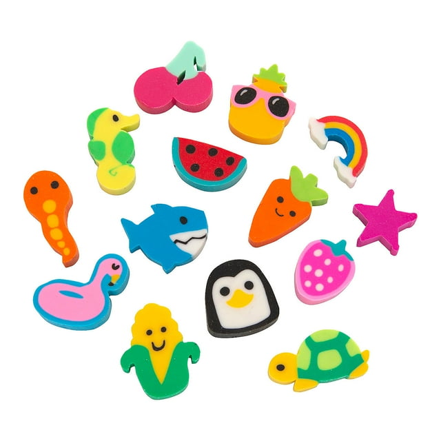 Mini Eraser Assortment (500Pc) - Stationery - 500 Pieces - Walmart.com