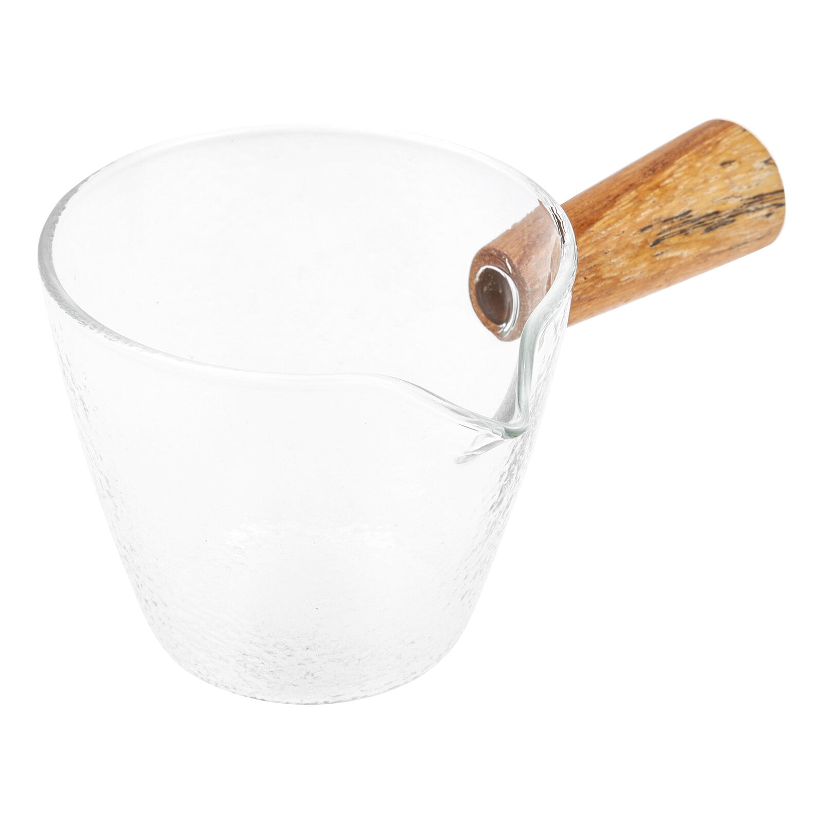 Mini Espresso Glass Creamer Pitcher with Wooden Handles - 2 Colors ...