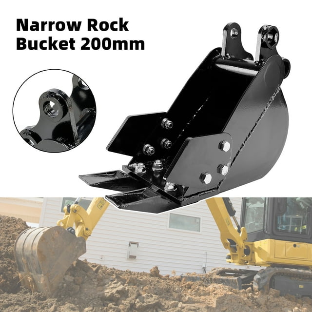 Mini Excavator Attachment Narrow Rock Bucket 200mm Trenching Buckets 2 ...