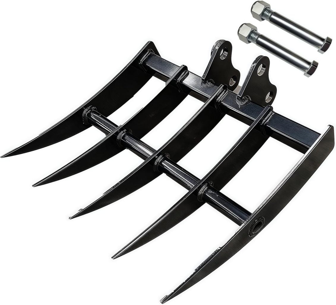 Mini Excavator Rake Attachment,Wide Backhoe Rake,Hydraulic Tilt Backhoe ...