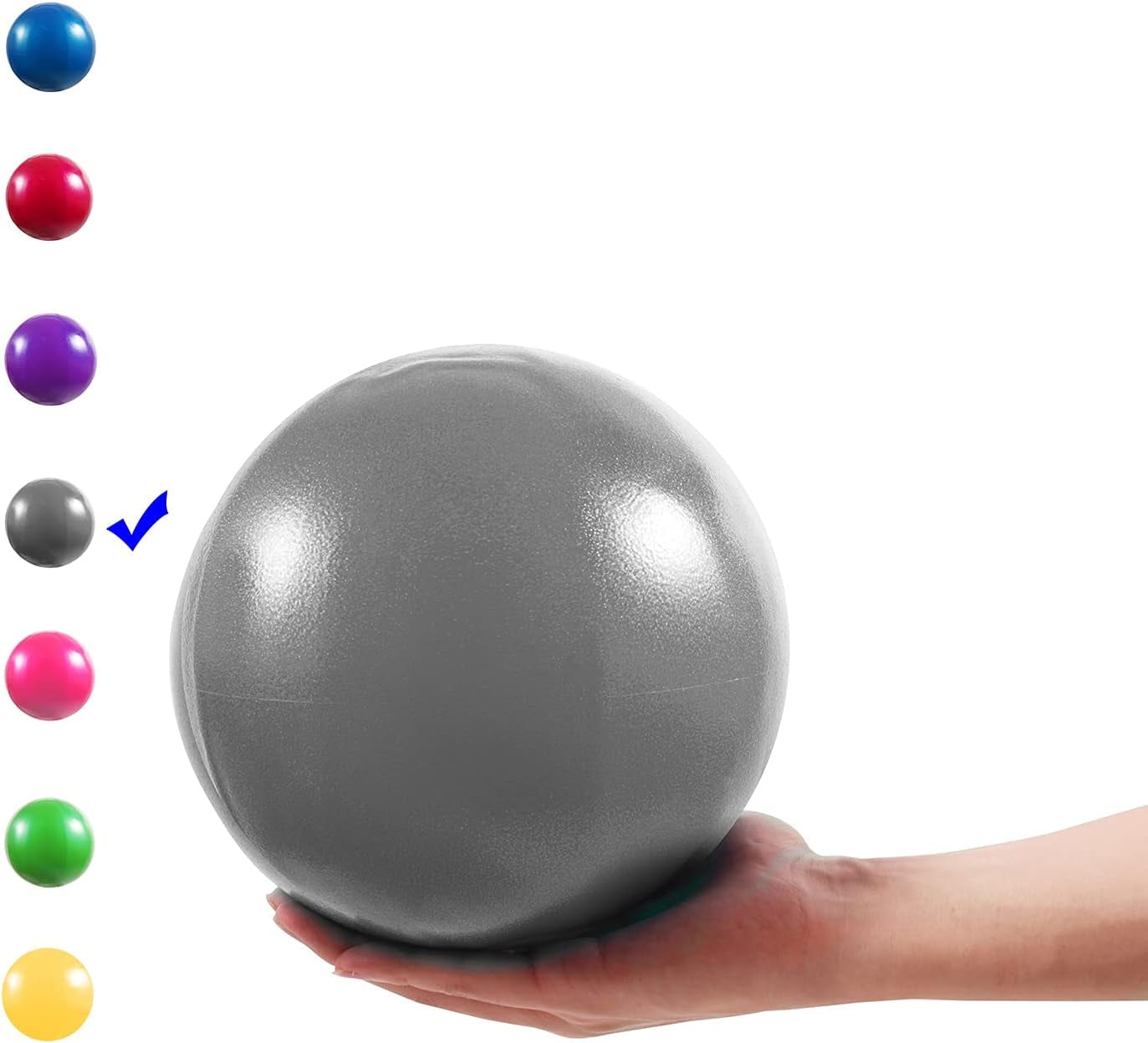 Mini Exercise Ball, 9 Inch Small Gym Ball with Inflatable Straw for ...