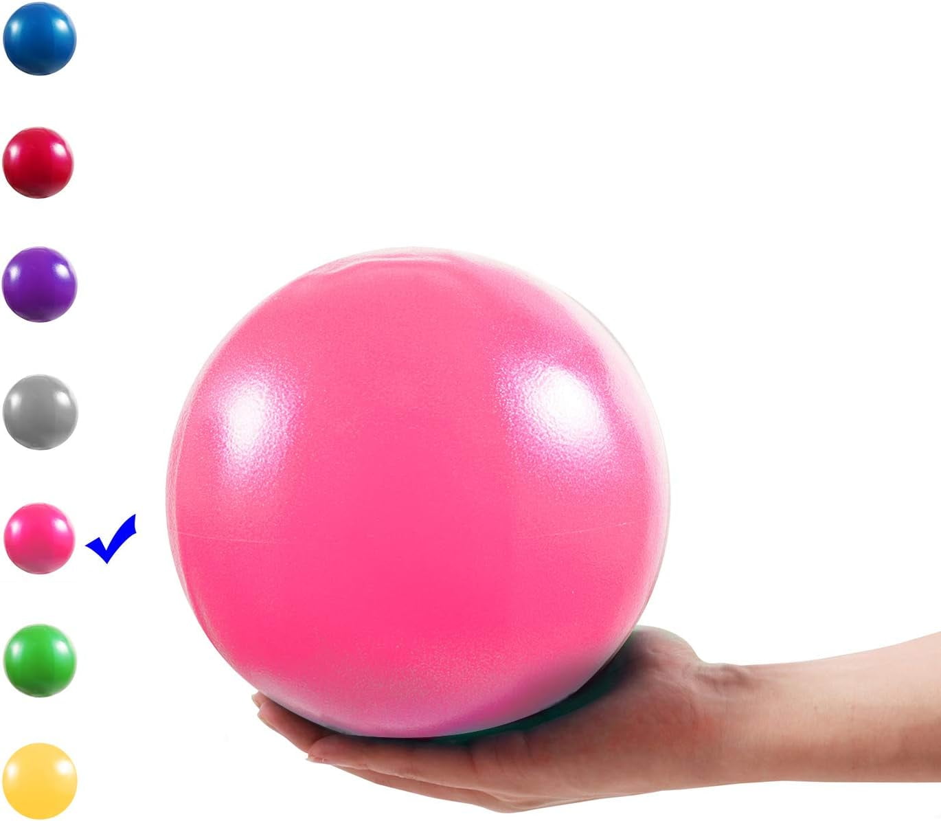 Mini Exercise Ball, 9 Inch Small Gym Ball with Inflatable Straw for ...