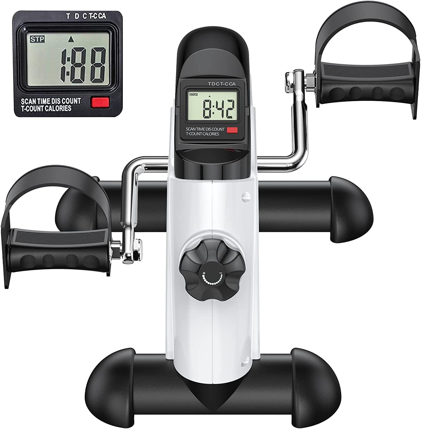 Mini Exercise Bike, Under Desk Bike Pedal Exerciser Foot Cycle Arm ...