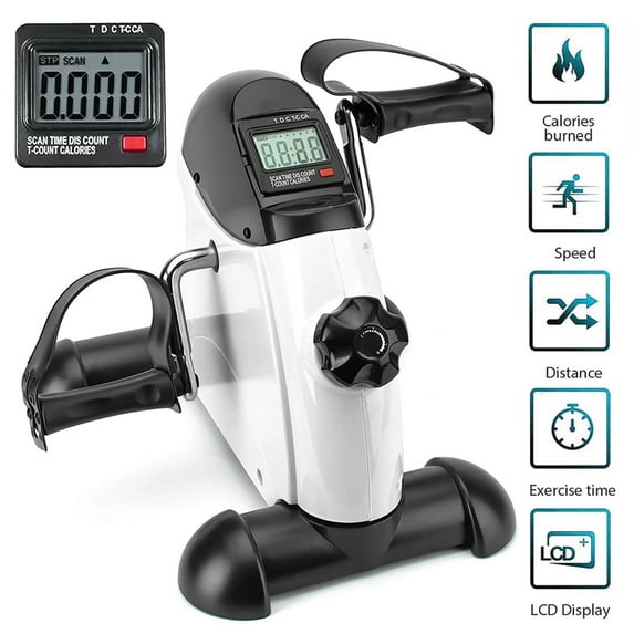 EleMall Mini Exercise Bike, Seated Pedal Exerciser for Arms and Legs ...